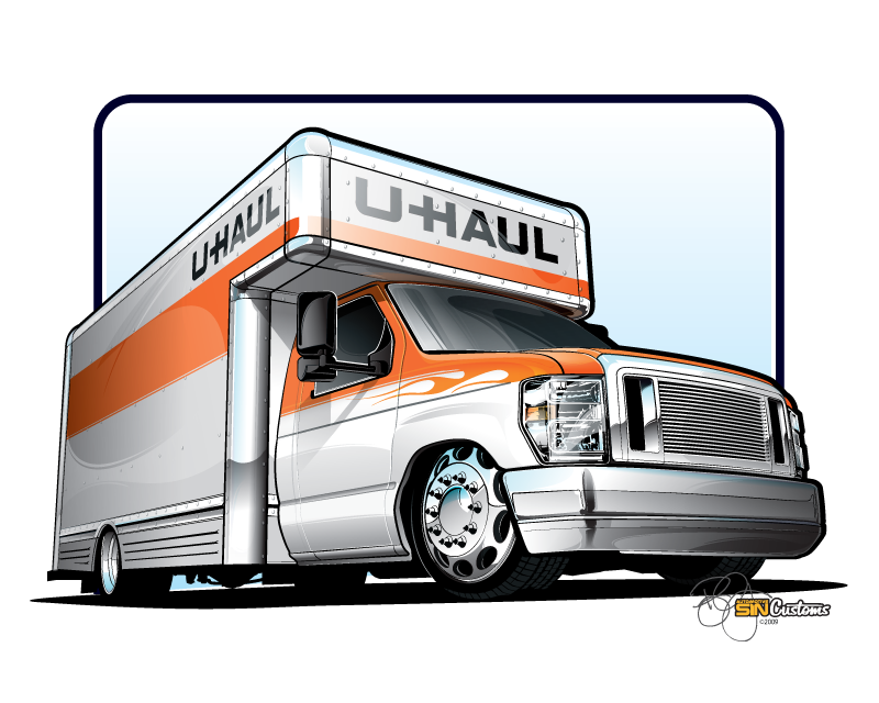 Vehicle Rendering - Custom U-Haul Box Truck
