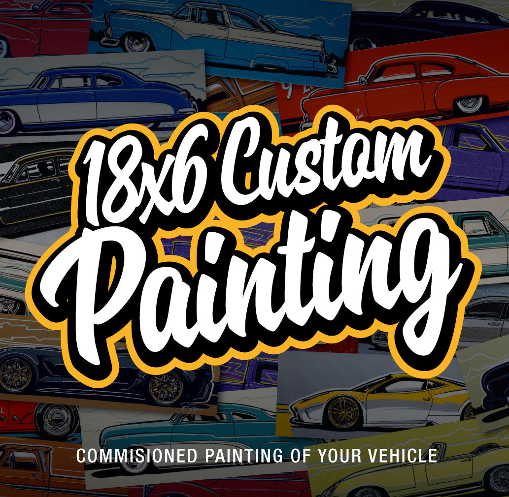 Hand Painted 18x6 Aluminum Panel – SIN Customs - HotRodCarArt.com