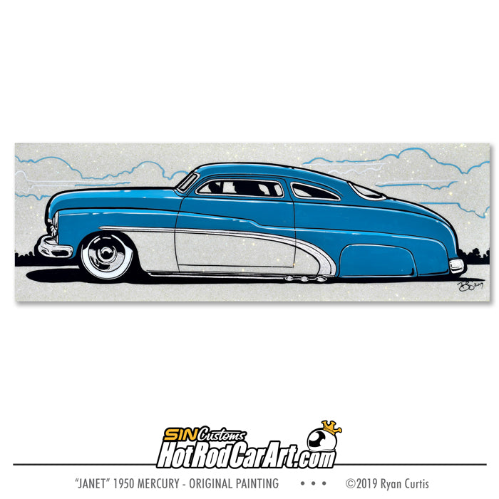 Janet 1950 Merc 18x6 Panel - Original Painting – SIN Customs ...