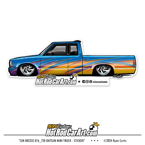 720 Datsun -- Sticker – SIN Customs - HotRodCarArt.com